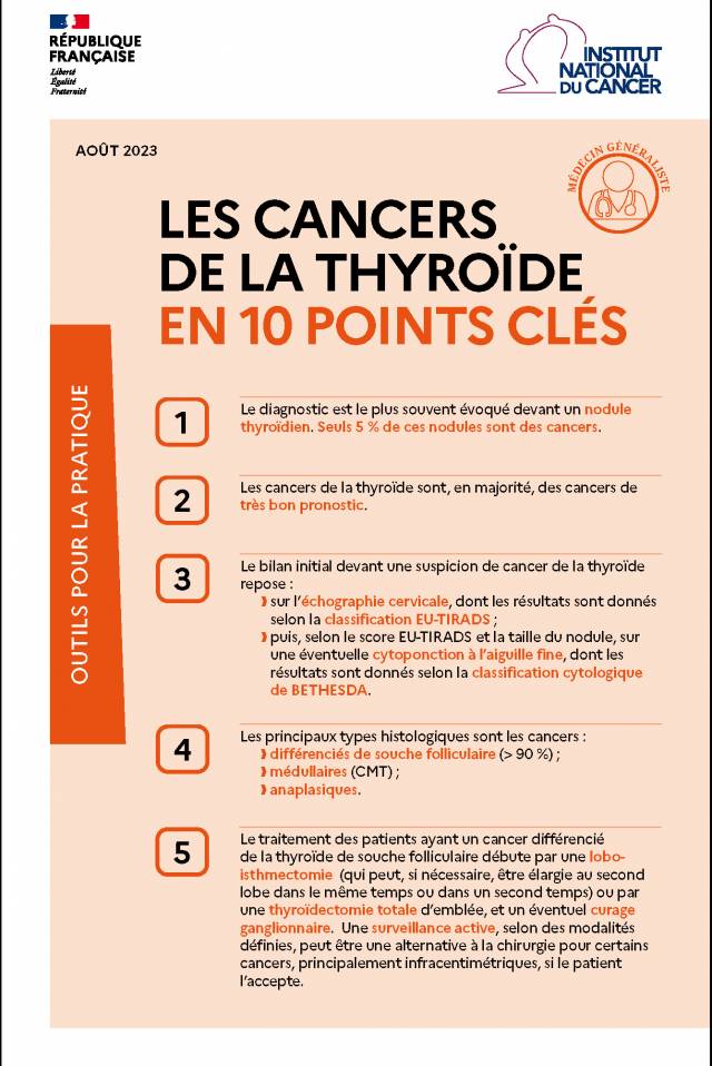 Cancers de la thyroïde - du diagnostic au suivi