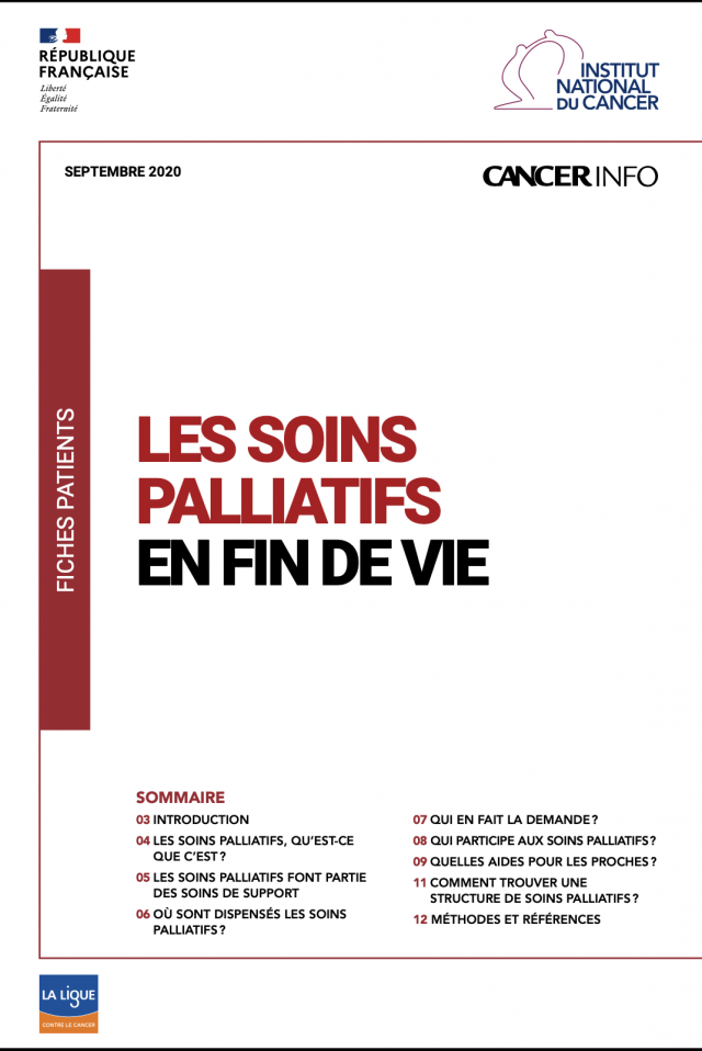 Les soins palliatifs et la fin de vie